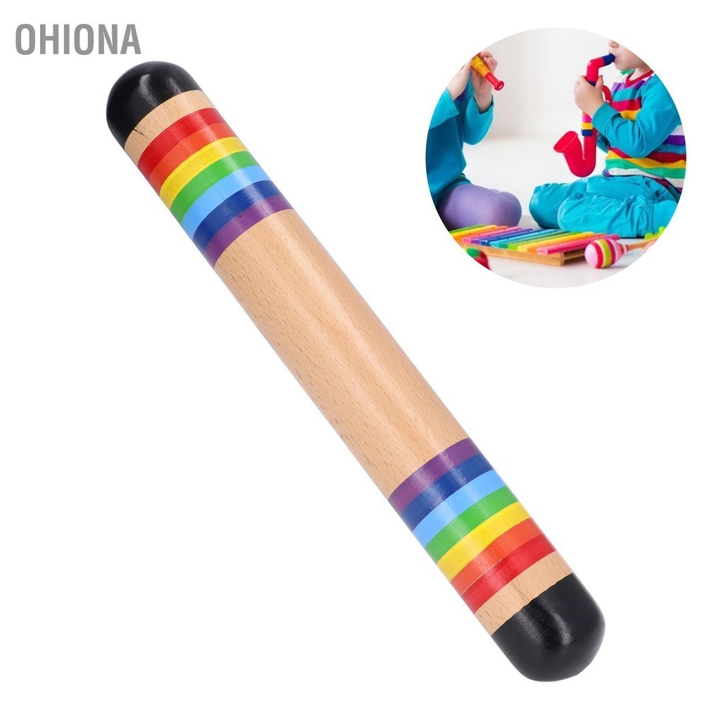 OHIONA Rain Stick ไม้ Gear Rattle Bell ท่อเด็กทารกเพลง Sensory Auditory ...