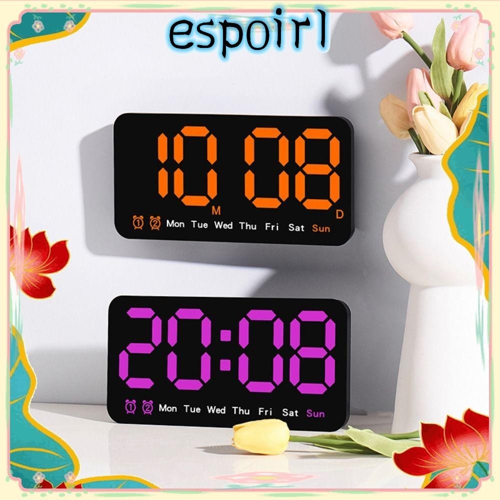 Espo Digital LED Clocks, Home Multi-functional Electronic Wall Clock, DST 12/24H Wall-mounted ...