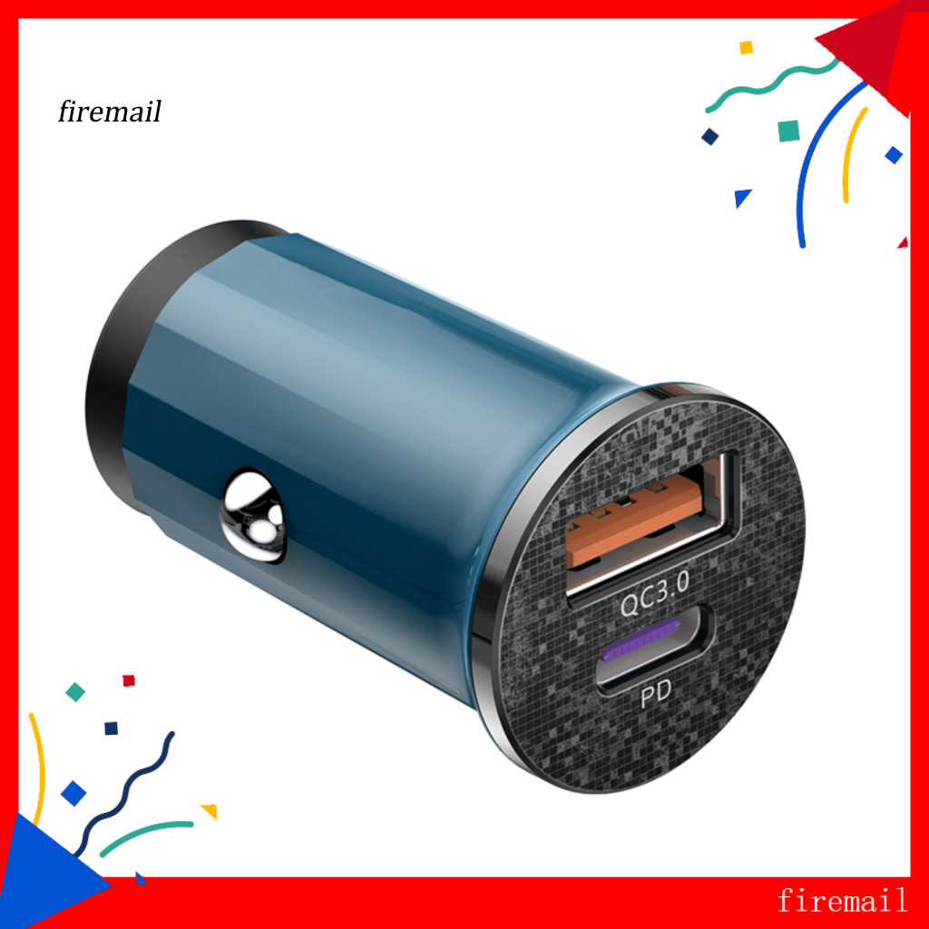 [FM ] พอร ์ ตคู ่ แบบพกพา 48W QC30 Mini USB Type-c PD รถโทรศัพท ์ Fast ...