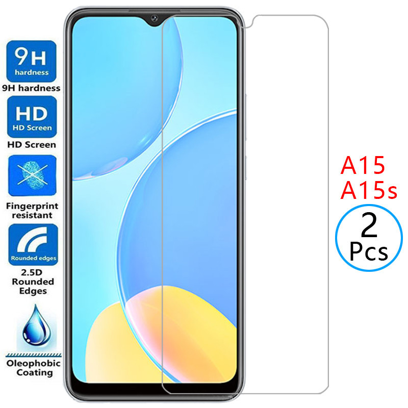 กระจกนิรภัยสําหรับ oppo a15 s a15s กระจกนิรภัยป้องกันหน้าจอบน oppoa15 ...
