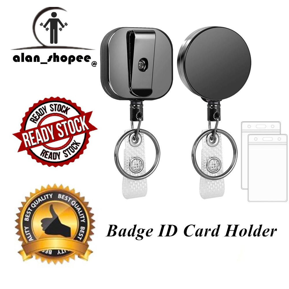 4 ซม. Retractable Badge Holder Reel 1 แพ็ค Heavy Duty Card Holder Badge ...