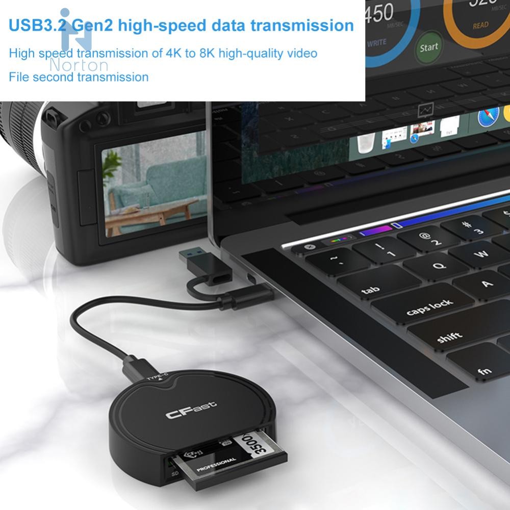 Rocketek Card Reader อะแดปเตอร์เครื่องอ่านการ์ดแบบพกพารองรับ CFast/SD [Norton.th] | Shopee Thailand