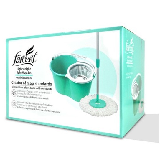 sprint mop Farcent ชุดถังปั่น ไลท์เวทสปิน W6101 | Shopee Thailand