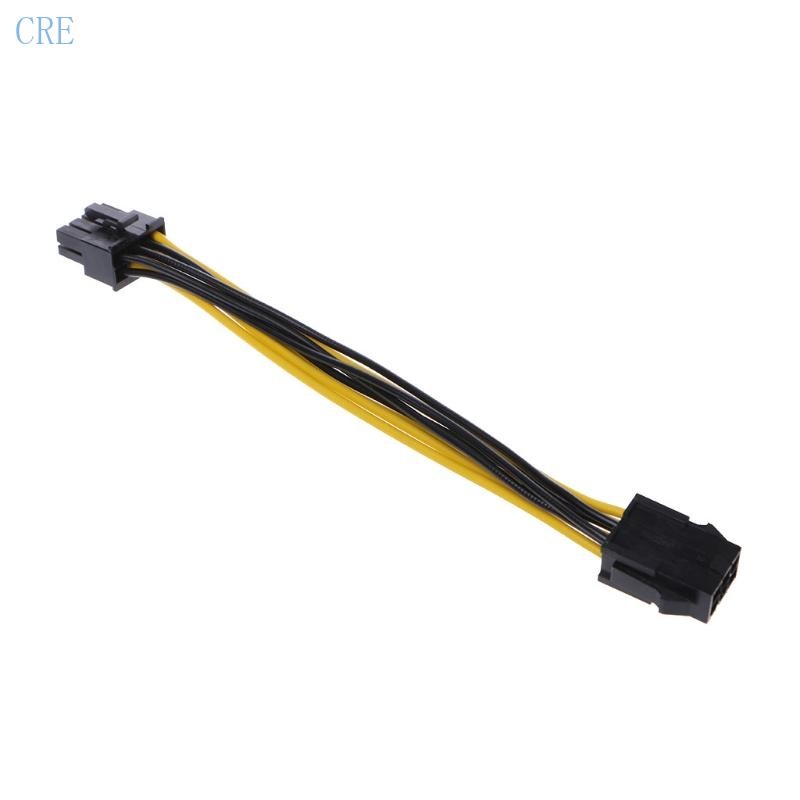 Cre 18 ซม.PCI-E หญิง 6-Pin To ATX CPU ชาย 8-Pin Power Connector อะแดปเต ...