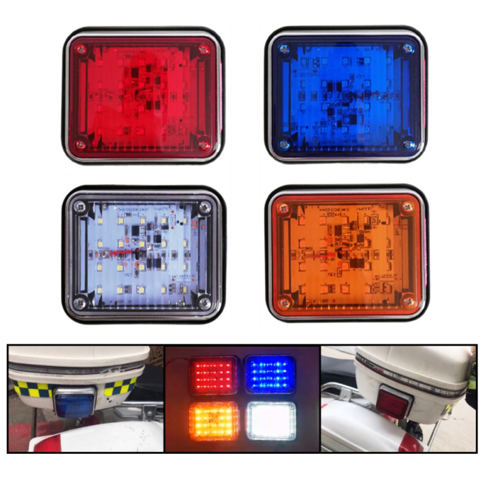 1 PC 12V 24V LED Stroboscope Strobe Light สําหรับตํารวจรถจักรยานยนต์ ...