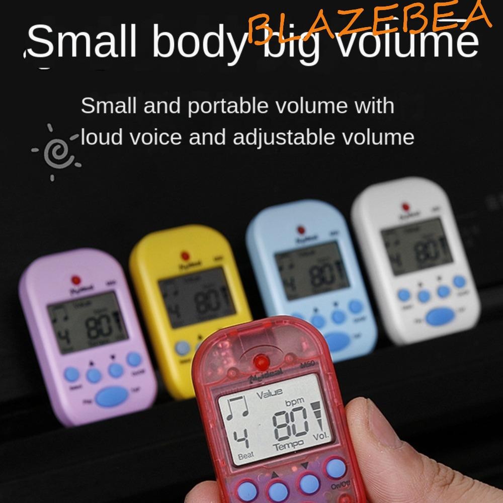 Blazebea Clip-on Pocket Metronome, หูฟังเอาต์พุต LCD Mini Metronome, Stringed Instrument อุปกรณ์ ...