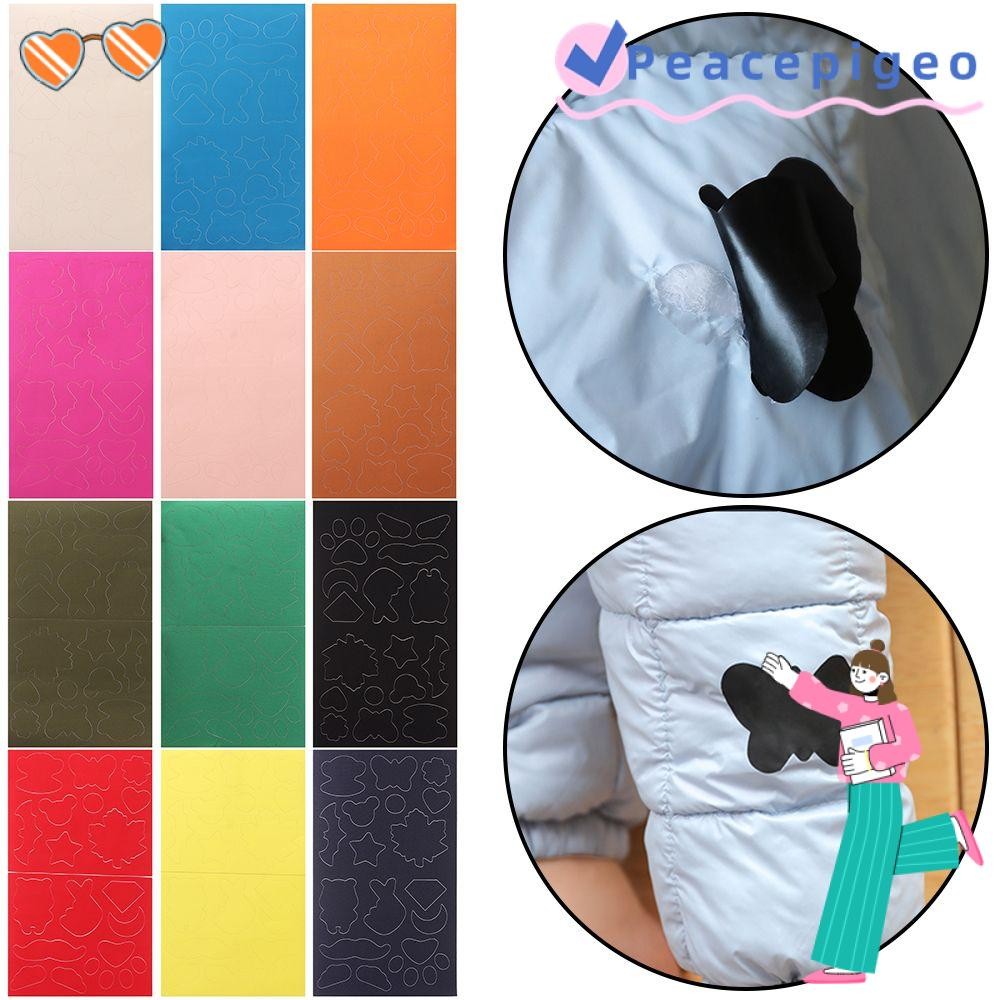 Peacepigeo 1 ชิ้นกาวสติกเกอร์ผ้าแพทช์ซ่อมแจ็คเก็ตตกแต่ง PVC เต็นท์แพทช์ | Shopee Thailand