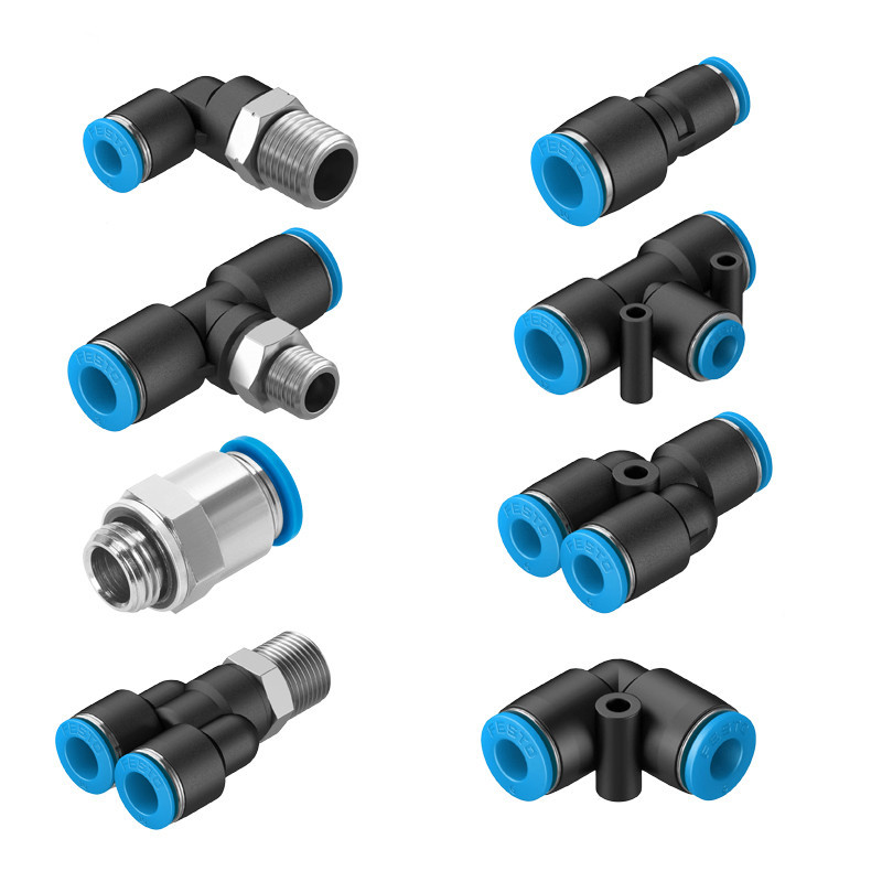 FESTO Quick Plug ตัวเชื่อมต่อนิวเมติก QS-1/4-1/8-1/2-3/8-4-6-8-10-12-16 ...