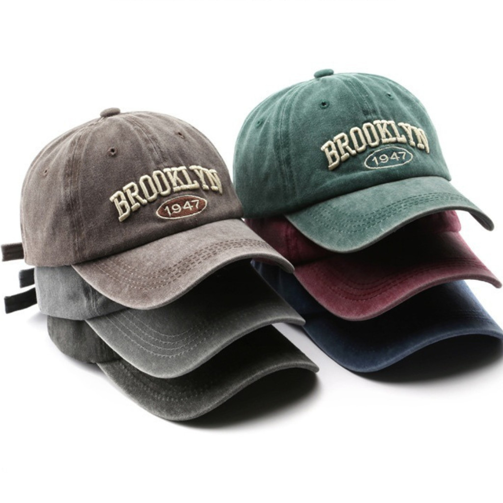 MNO.9 CAP 1947 หมวกแก็ป ปัก BROOKLYN 1947 เบสบอล กันแดด เเก๊ปชาย หญิง ...