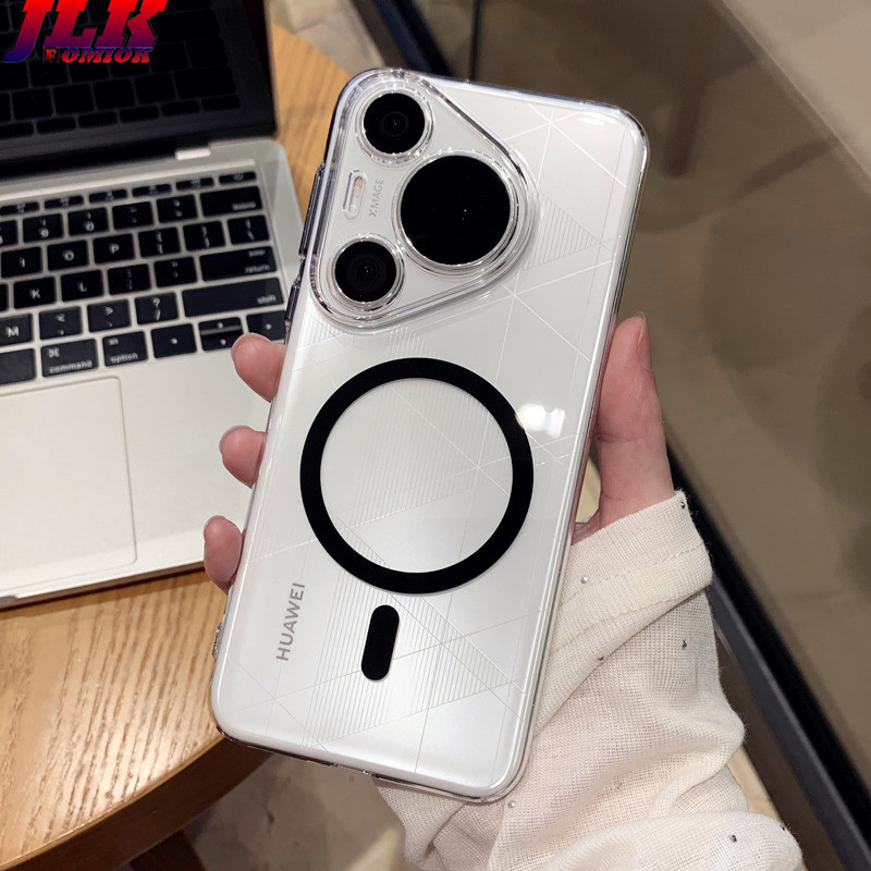 [JLK] เคสโทรศัพท์แม่เหล็กใสบางพิเศษสําหรับ Huawei Pura 70 Ultra Mate 60 ...