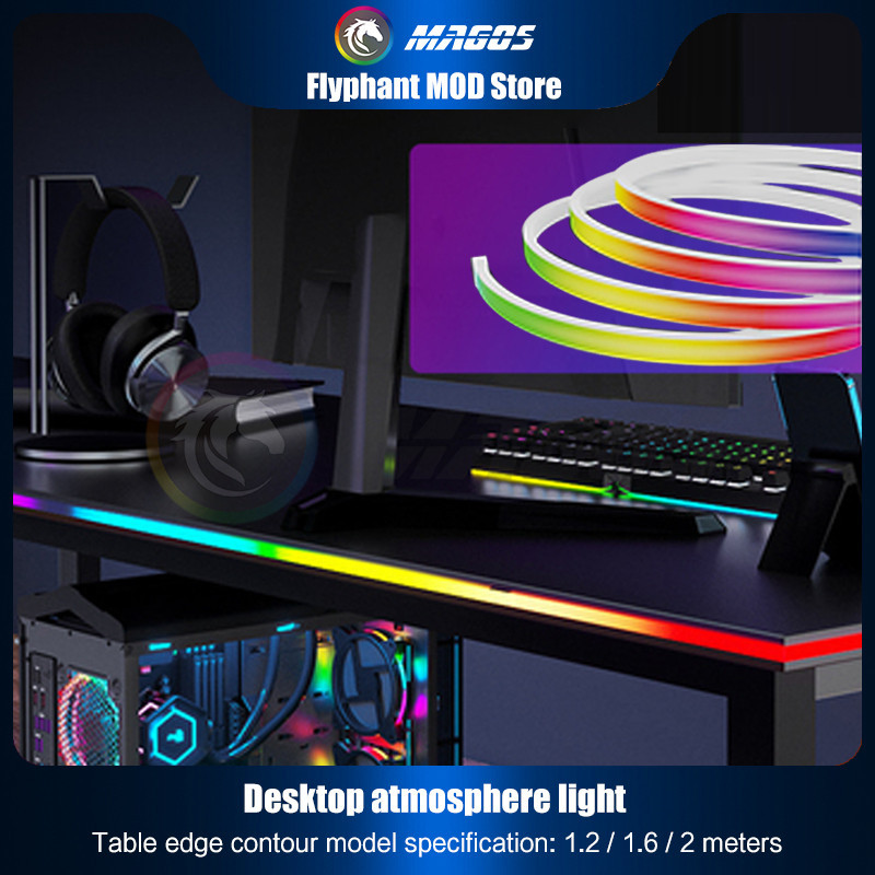 Skydimo โคมไฟตั้งโต๊ะ Sync Monitor ติดตามจุดบรรยากาศ RGB LED Strip สําหรับเดสก์ท็อปจอแสดงผล, USB ...