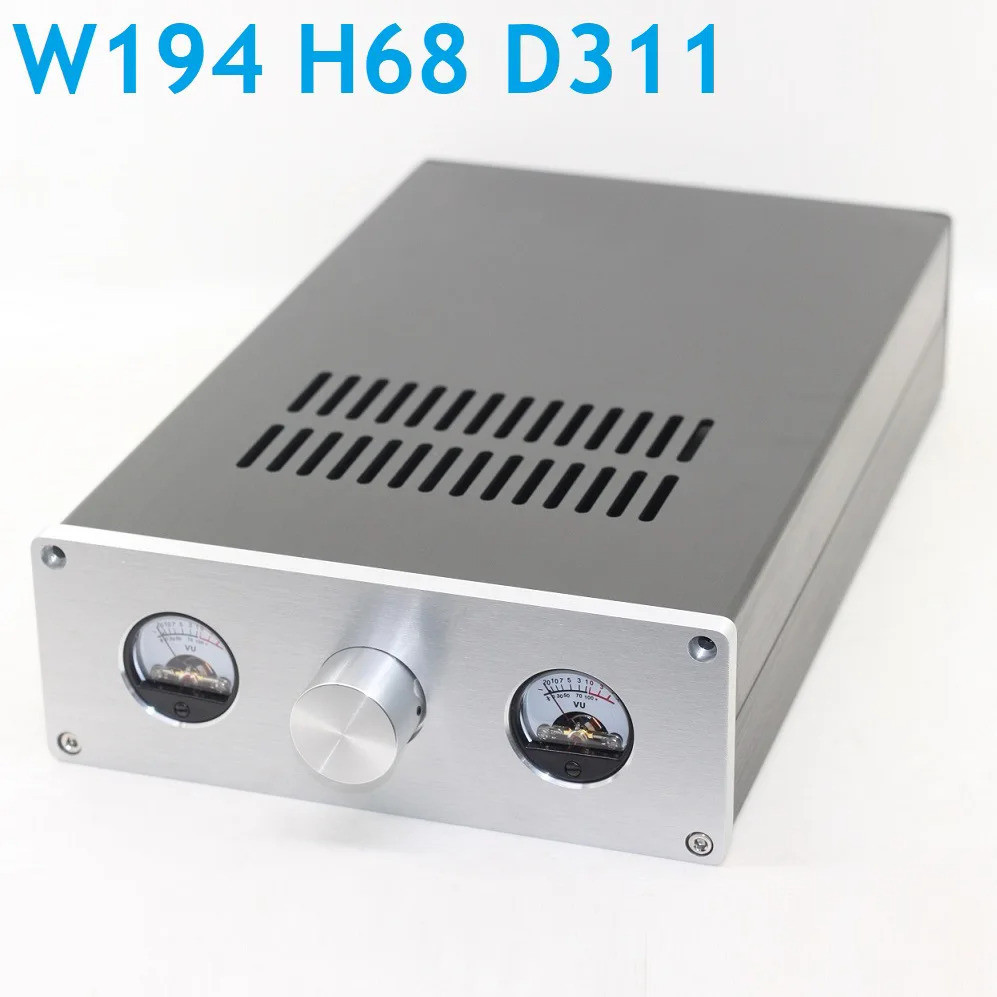 W194 H68 D311 VU 1907 เมตรแชสซี DIY อลูมิเนียม Dual Channel DAC ถอดรหัส ...