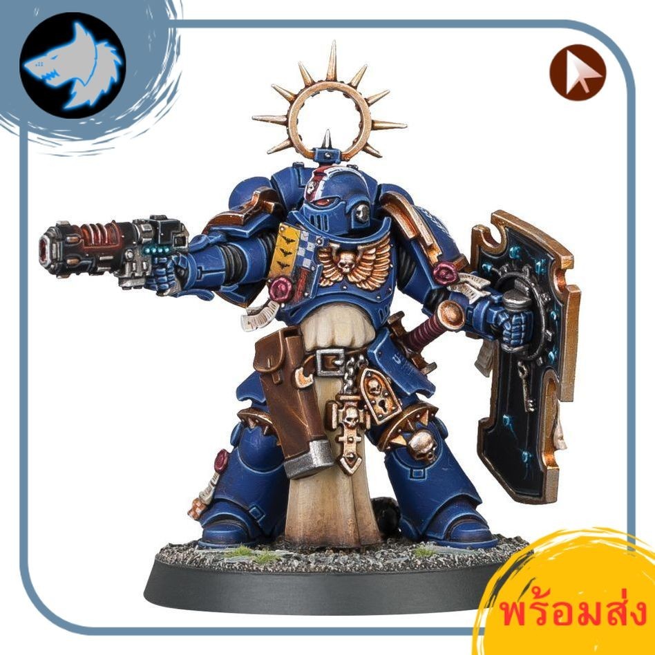 [พร้อมส่ง] Warhammer 40k:SPACE MARINES:LIEUTENANT WITH STORM SHIELD สิน ...