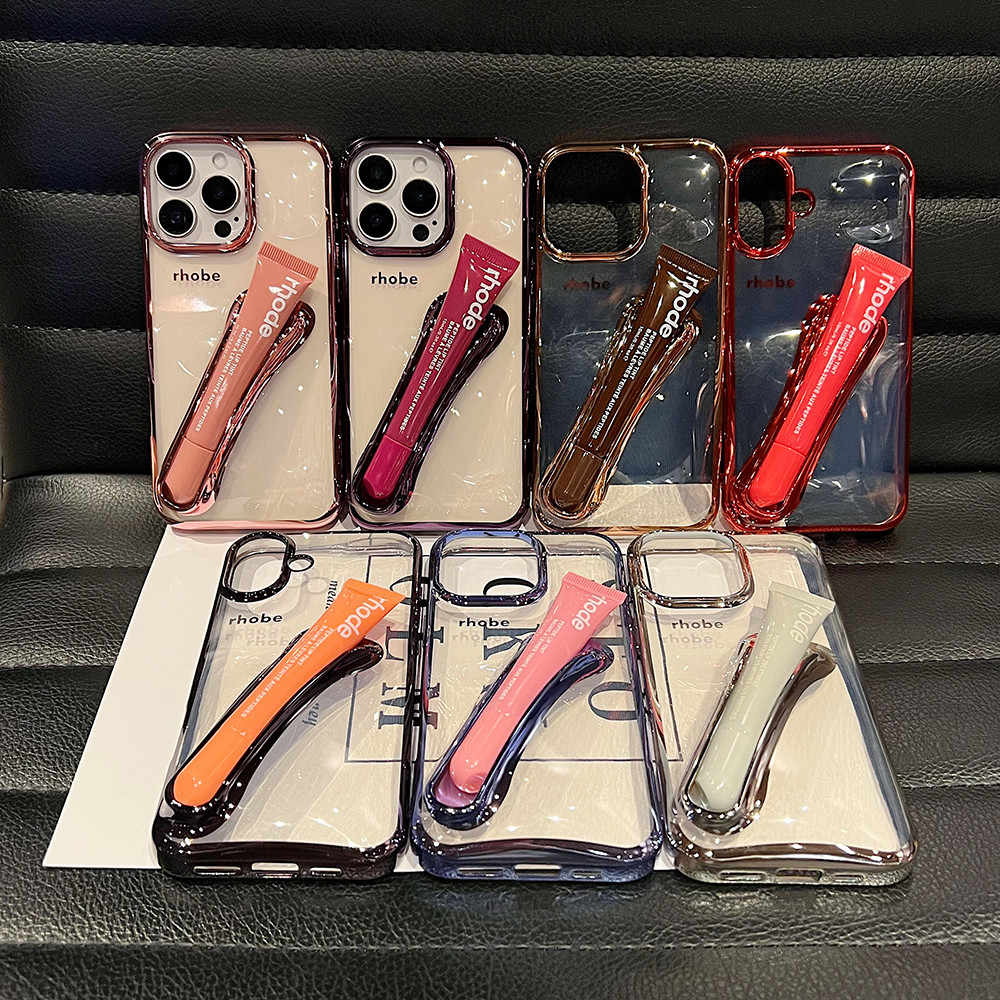 Rhobe ชุบใส Hailey Beiber Creative ลิปสติกเคสโทรศัพท์สําหรับ iPhone 16 ...
