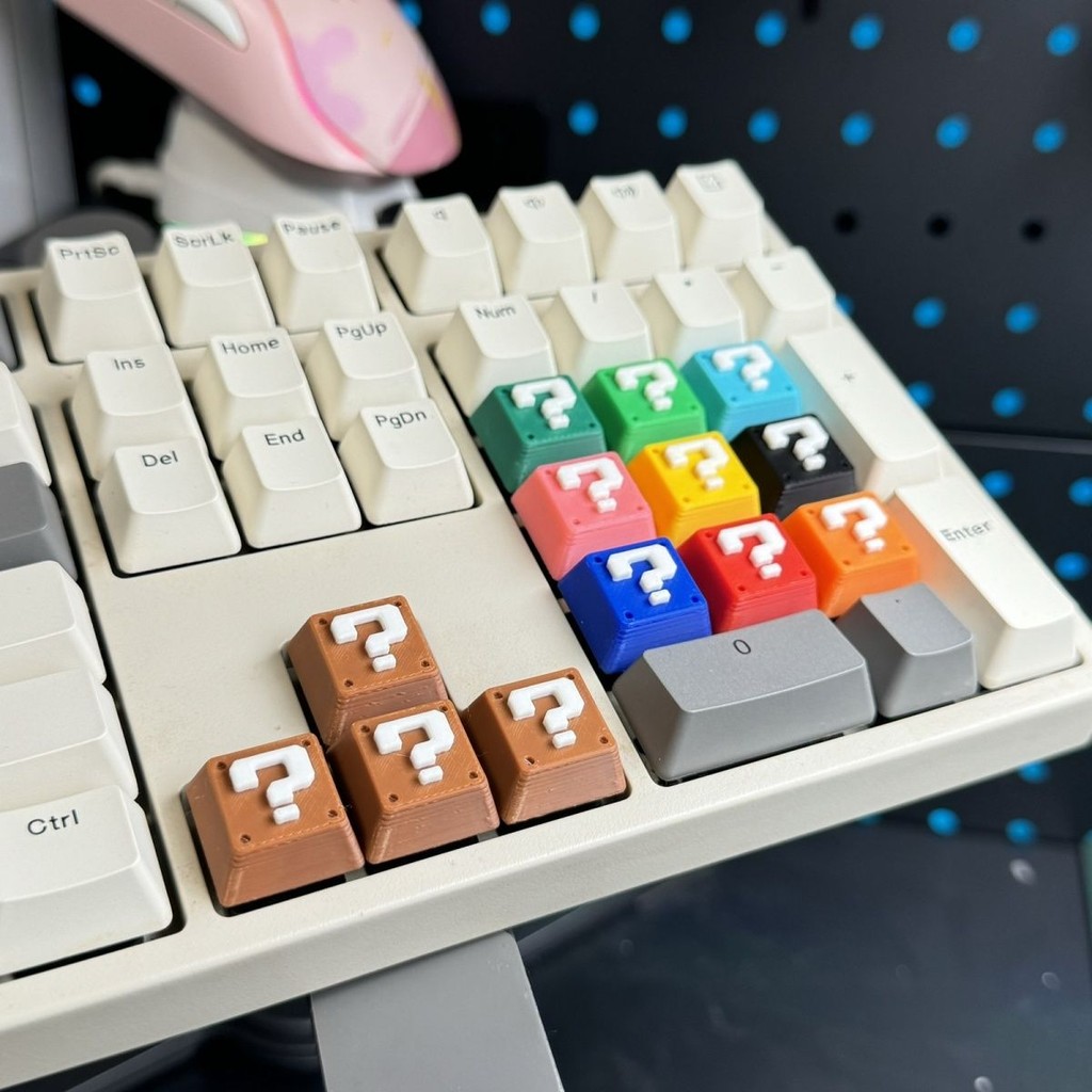 4 ชิ้นอัพเกรด ESC Keycap รุ่น 1u Super Mario Theme Multi-สีคําถาม Mark ...