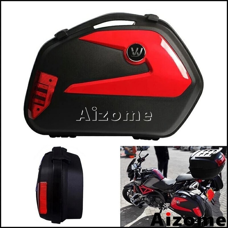 AI 1set Universal Motorcycle Side Cases Panniers 20L Cargo Boxes ...