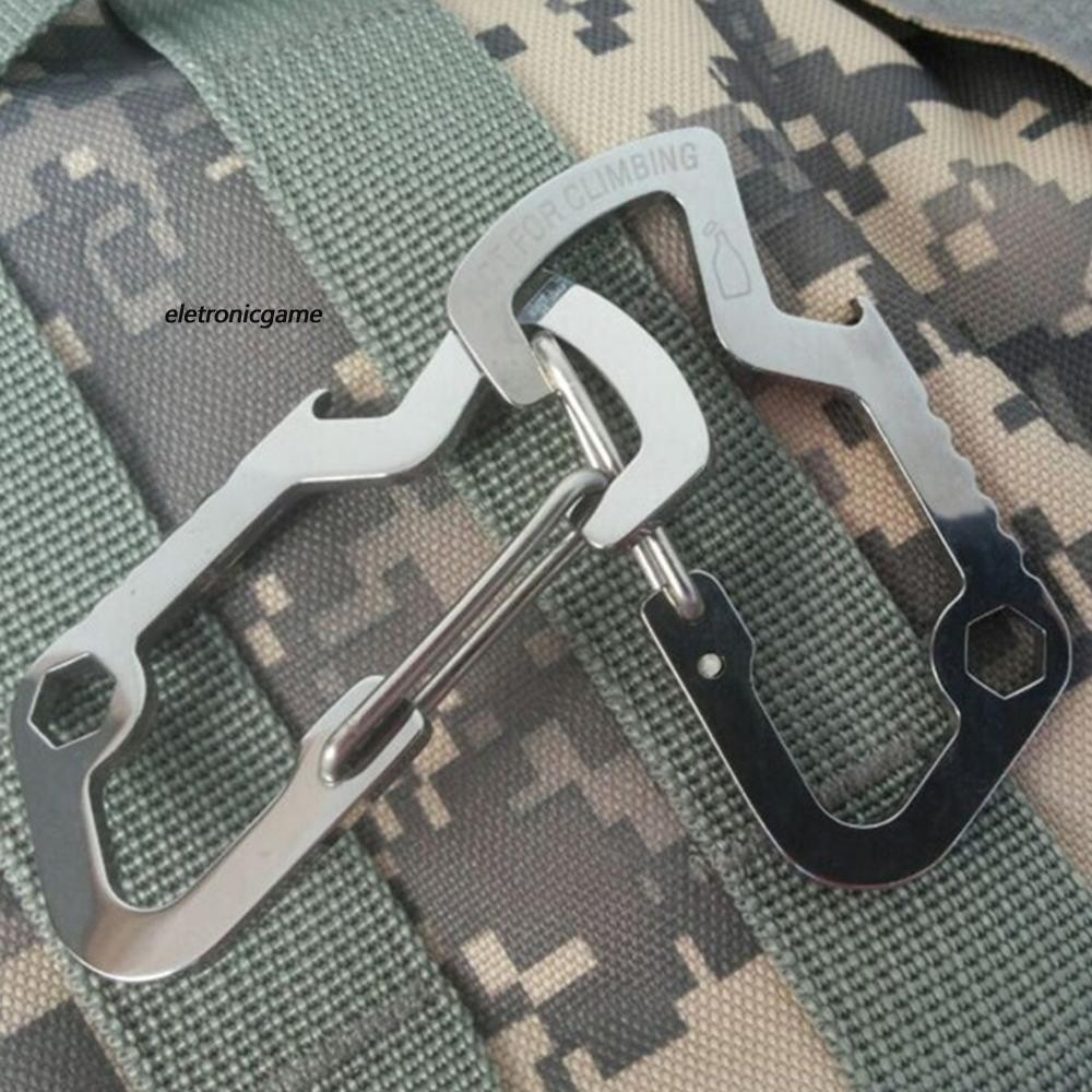 D-type ที ่ เปิดขวด Carabiner ปฏิบัติ Mini Key Ring Buckles อุปกรณ ์ ...