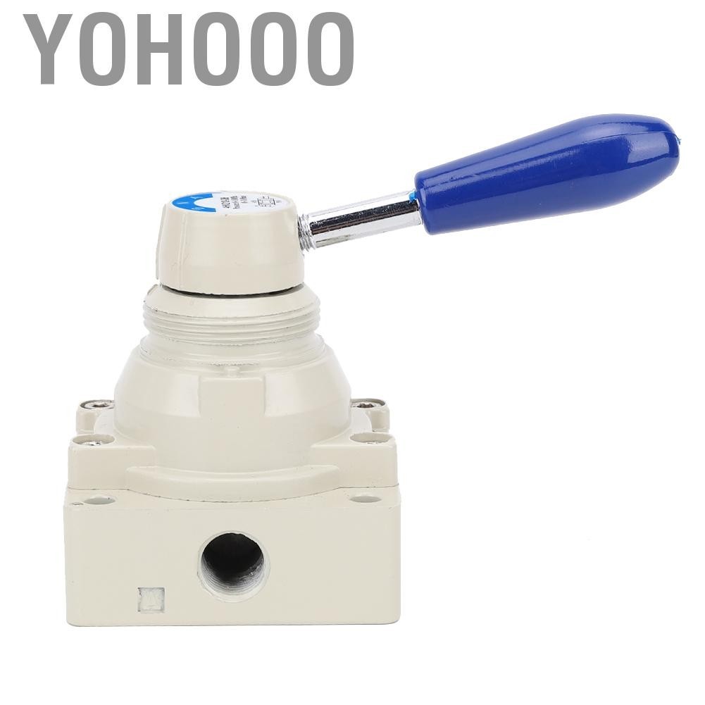 Yohooo 4HV210-08 Pneumatic Valve 4 Way Hand Lever Air for Industrial ...