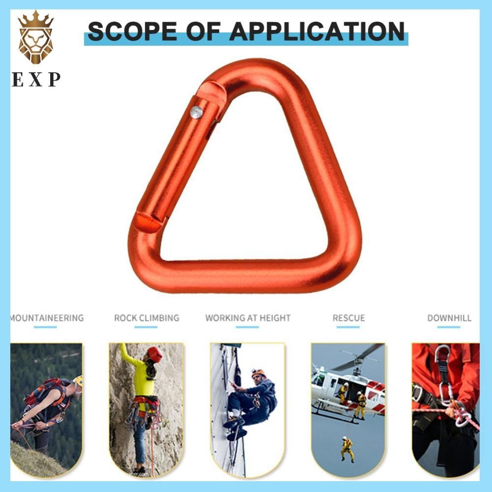 [ระเบิด1.th ] Camping Triangle Carabiner Metal Mini Snap Clip Hook ...