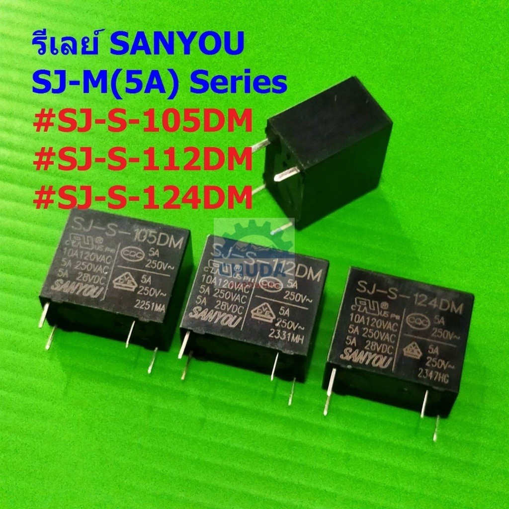 รีเลย์ Sanyou Relay แท้ คอยล์ 5VDC 12VDC 24VDC 4Pin SJ-S-105DM SJ-S ...