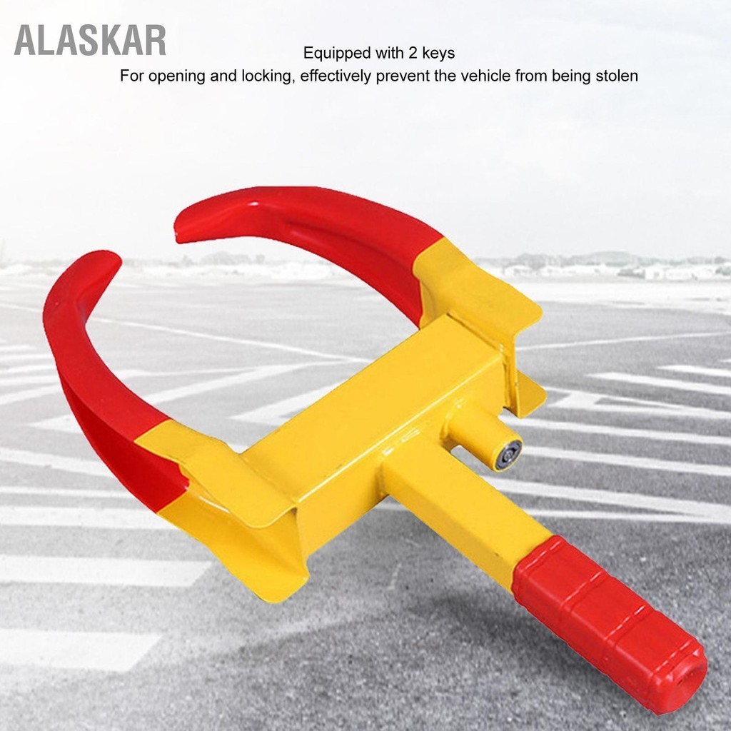 ALASKAR รถล็อคยางล้อพร้อมคลิปเคลือบนุ่มแรงตรึงที่แข็งแกร่งการรักษาความ ...