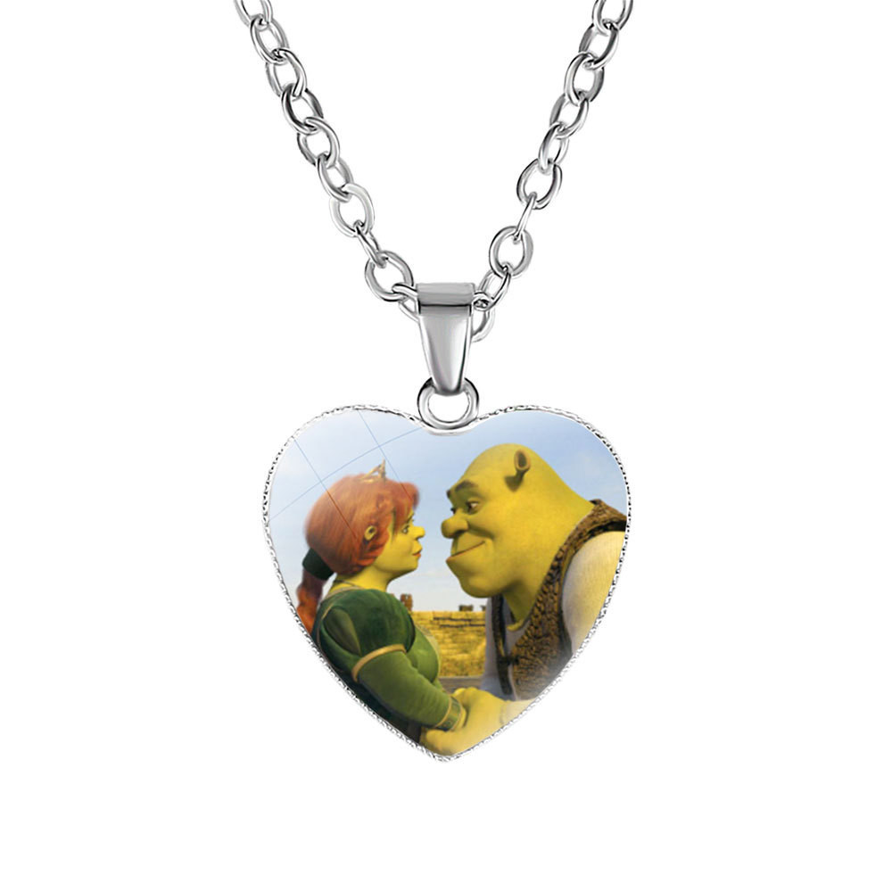 Monster Shrek Shrek Heart Shaped Time จี ้ อัญมณีสร ้ อยคอโซ ่ | Shopee ...