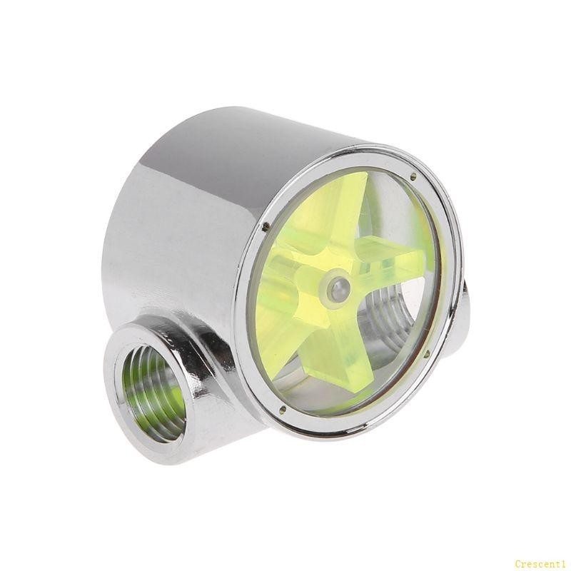 Bei Water Cooling Flow Indicator Meter ทองแดงโครเมี ่ ยม 2 วิธี G1 4 ชิ ...