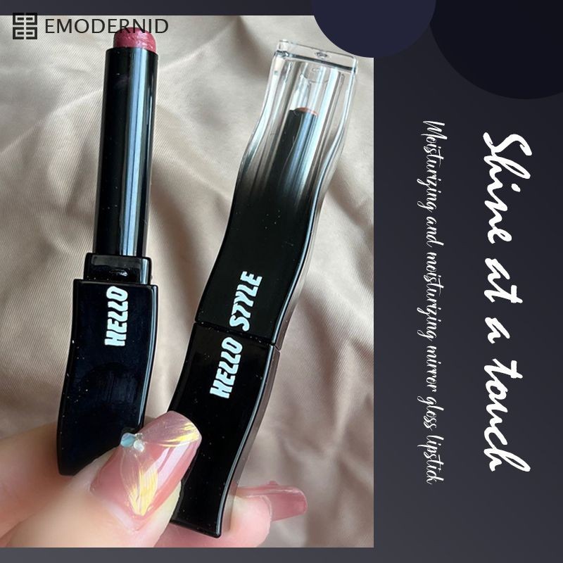 Hello Style ลิปสติก เนื้อซาติน เพิ่มความชุ่มชื้น สีดํา เนื้อเงา เหมาะ ...