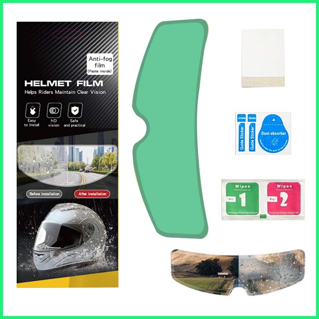 Anti Fog Film กันน้ํา Visor เลนส์ใส่หมวกกันน็อค Visor Rain Proof ฟิล์ม ...