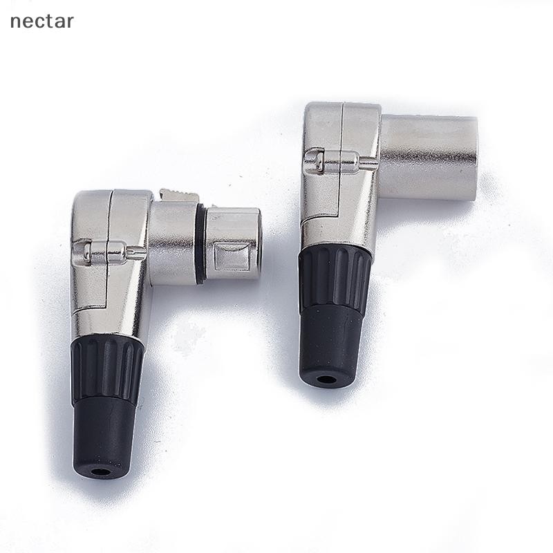 Tar 3Pin มุมขวา XLR Connector ชายหญิง Micphone ปลั๊กสายสัญญาณเสียง N ...