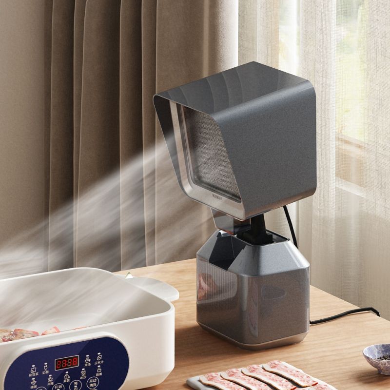 Desktop Oil Fume Extractor Home Portable Mini Hot Pot BBQ Living Room ...