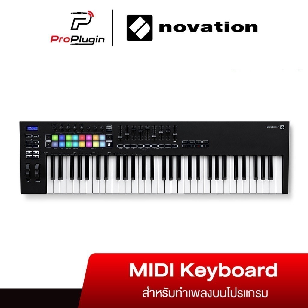 Novation LAUNCHKEY61MK3 มิดี้คีย์บอร์ดใบ้ ไฟฟ้า 61 Key แบบ USB Midi Keyboard Controller ...