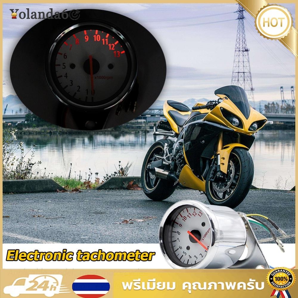 Uk Universal 12V รถจักรยานยนต ์ Tachometer 0-13000 RPM Tach Pointer ...