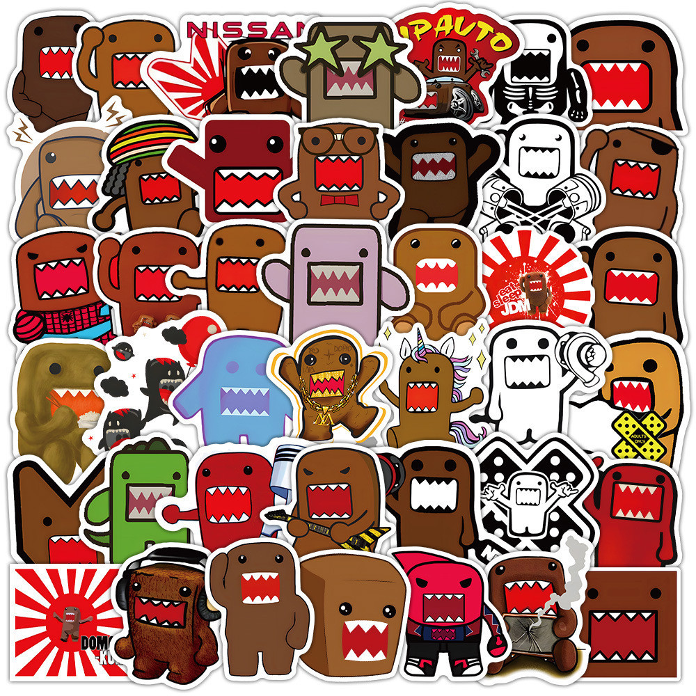 💥พร้อมส่ง💥DOMO CARTOON สติกเกอร์กันน้ำรูปแบบที่แตกต่างกัน 50ชิ้น ...