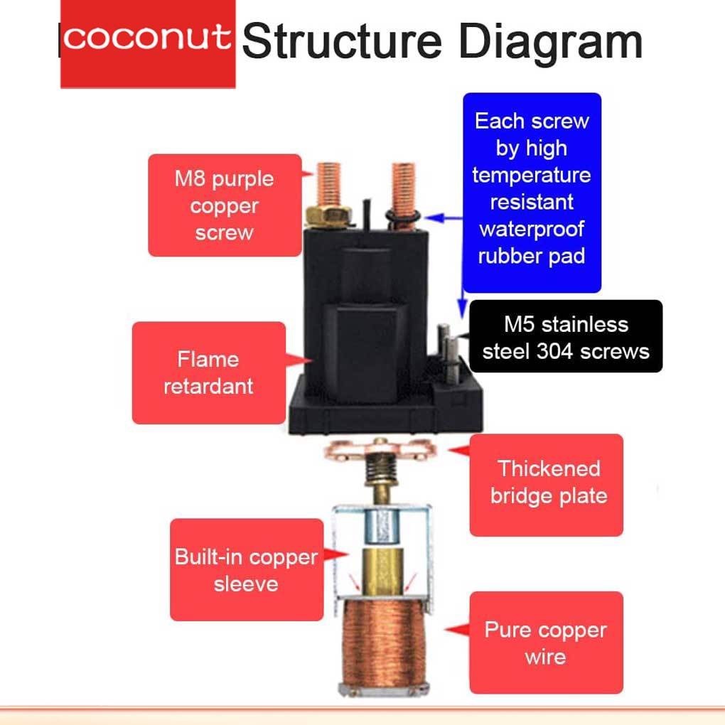 Dual Battery Isolator Relay Start On/Off Automobile Starter Solenoid ...