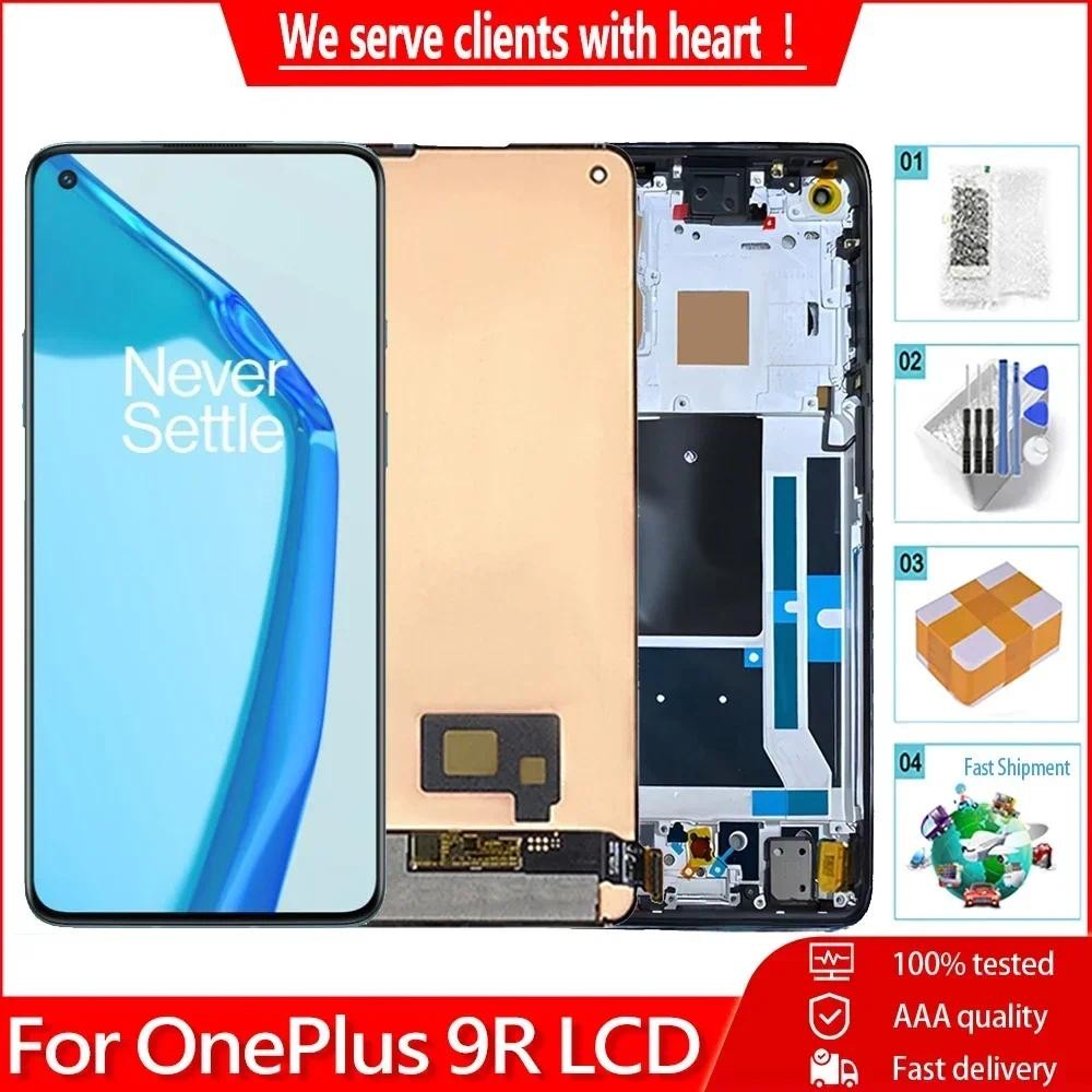 6.55 "Original สําหรับ OnePlus 9R จอแสดงผล LCD 1 + 9R LE2101 LE2100 ...