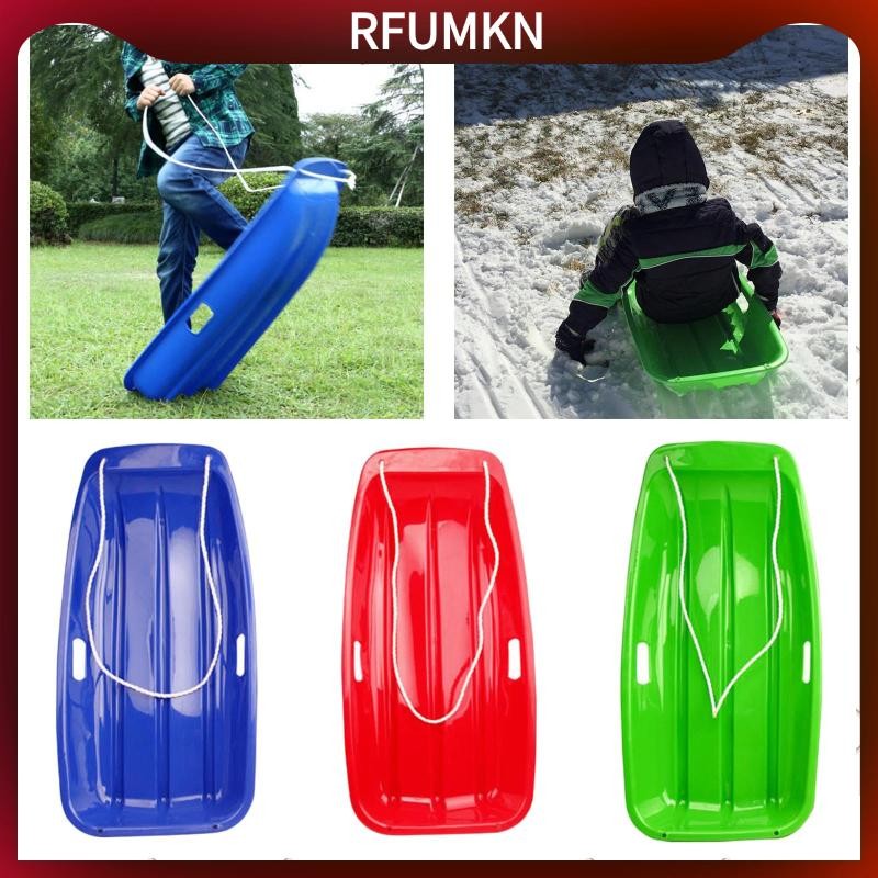 [rfumkn] Snow Sledge Heavy Duty Toboggan พร้อมเชือก Sled, สกีสําหรับ ...