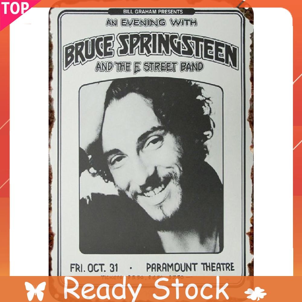 Vintage Metal Plate Bruce Springs EStreet ภาพวาดเหล็กสี่เหลี่ยม ...