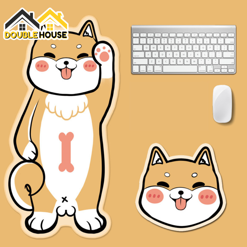 Double Mouse pad แผ่นรองเม้าส์และคีย์บอร์ด ลายสัตว์น่ารัก | Shopee Thailand