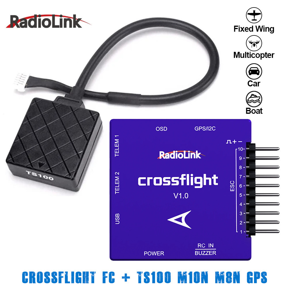 Radiolink Crossflight Flight Controller 2-12S 10 PWM FC พร ้ อม OSD TS100 M10N M8N GPS | Shopee ...