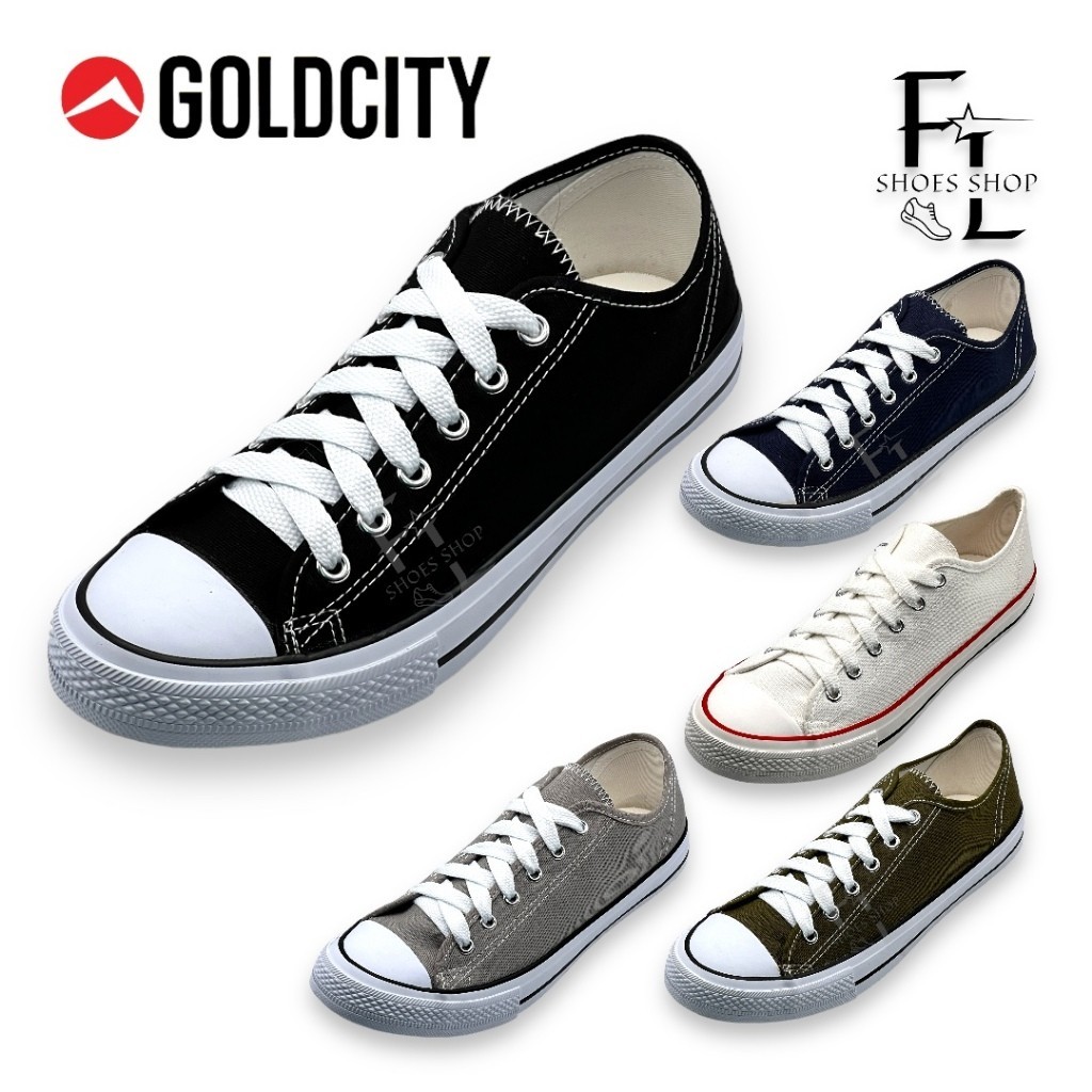 Goldcity รองเท้าผ้าใบ รองเท้าผ้าใบแฟชั่น รุ่น 1207 (เบอร์37-47) | Shopee Thailand