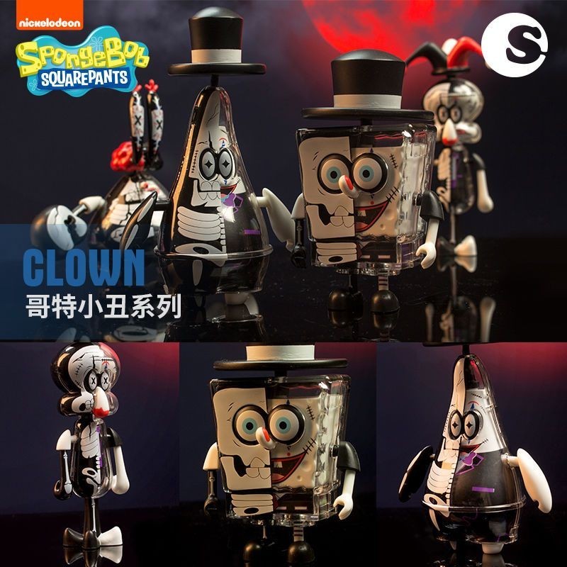 Spongebob SquarePants Gothic clown Series กล่องปริศนาแฟชั่นตัวละครตลก ...