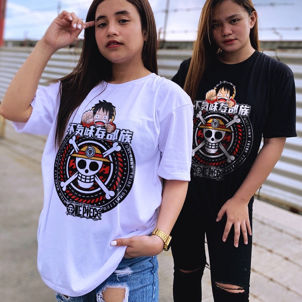 [พร้อมส่ง]Premium Oversized Tops One Piece Luffy 2 Anime Bla หนาๆ ใส่ ...