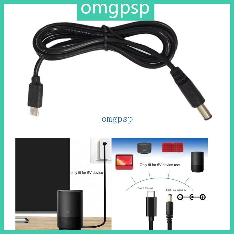 Omg USB 3 0 ประเภท C ชาย DC 5 5x2 1 มม.ชาย Power Jack Extension สาย ...