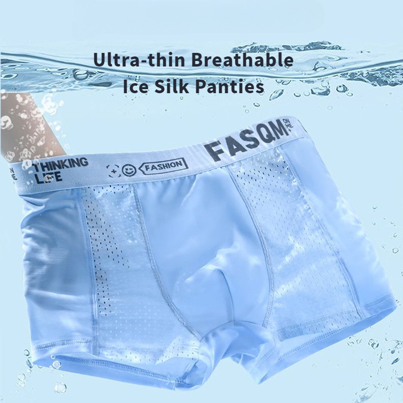 Men'S Ice Silk Underwear Thin Breathable Mesh | Shopee Thailand