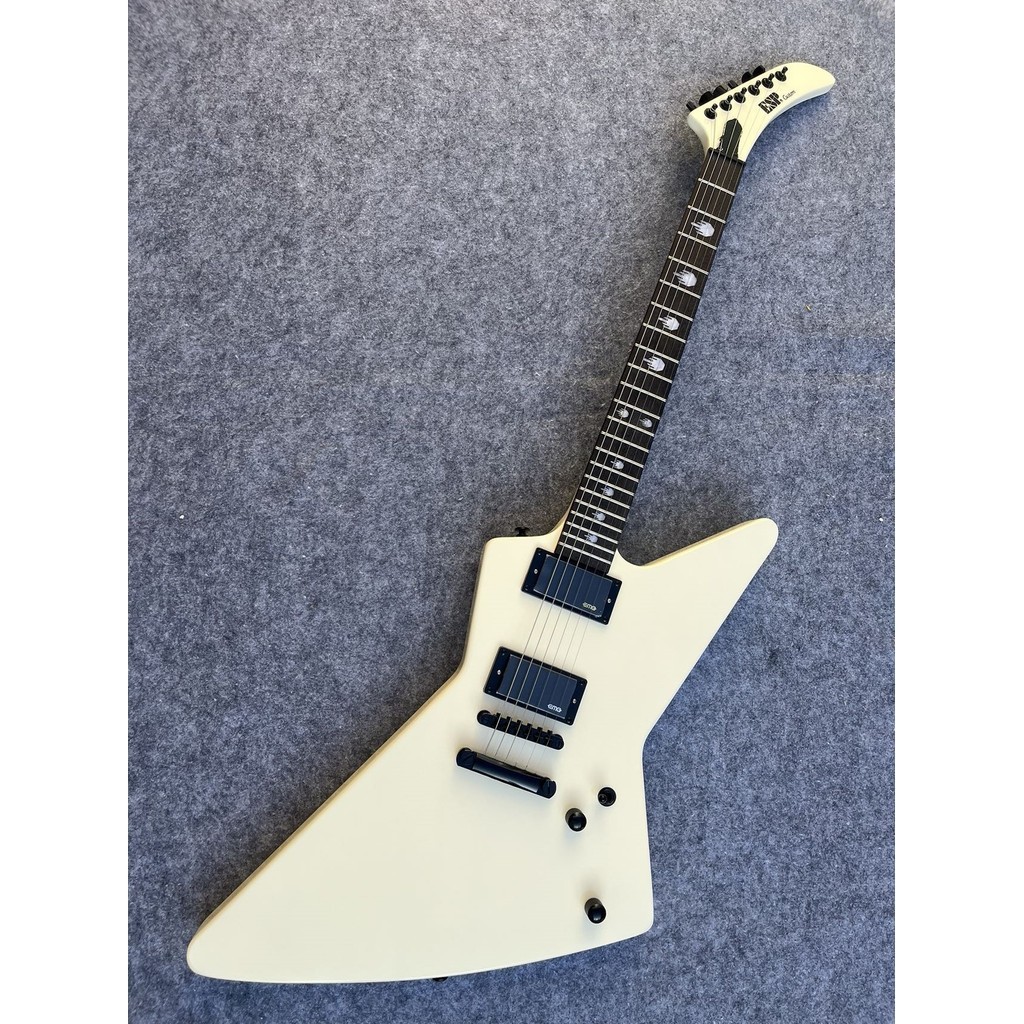 Custom ESP Explorer กีตาร์ไฟฟ้า EMG รถกระบะมือขนาดเล็ก Inlays สีดํา ...