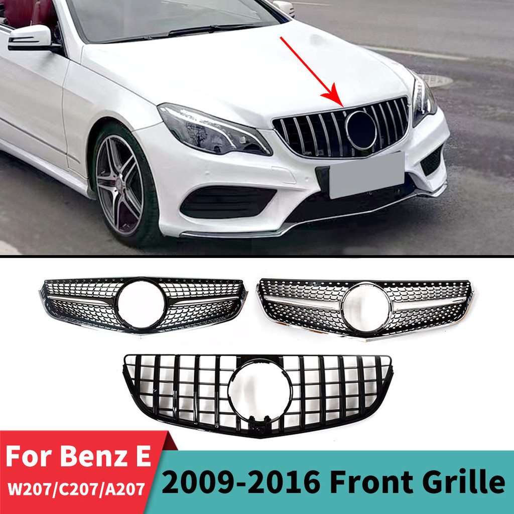ด้านหน้าหม้อน้ํา Grille Inlet Grill ตารางการปรับแต่งสําหรับ Mercedes Benz E Coupe W207 C207 A207 ...
