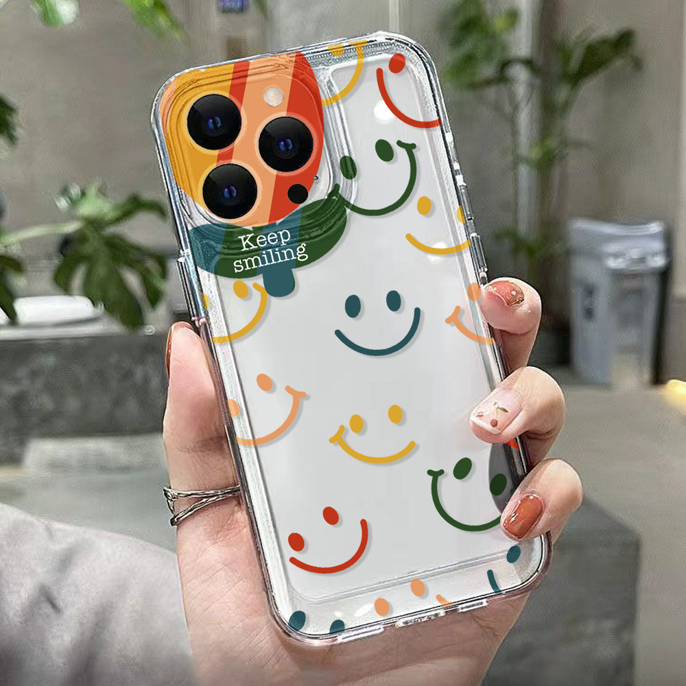 ยิ้มน่ารัก เคสใส OPPO A18 A17 A16 A15 A98 A95 A89 A76 A36 A79 A78 A57 ...
