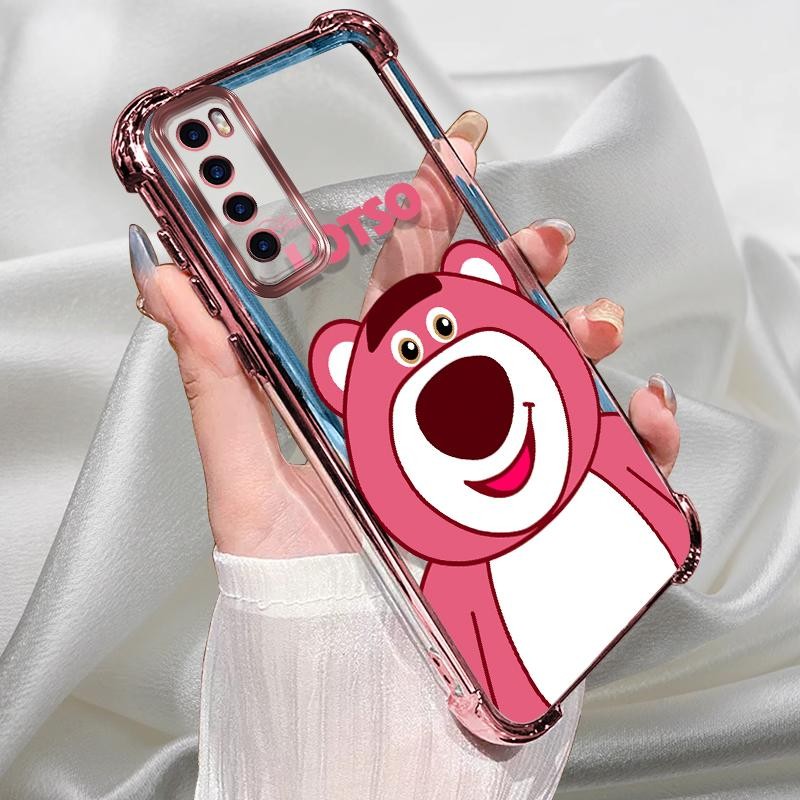 สําหรับ Huawei nova 7 กรณีสีชมพูชุบการ์ตูนซิลิโคน TPU anti drop ...