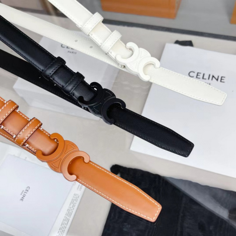 ผู้หญิง Celin แบรนด์หรูด้านบนหนังแท้ 100% 25 มม. เข็มขัดแฟชั่นใหม่ ...